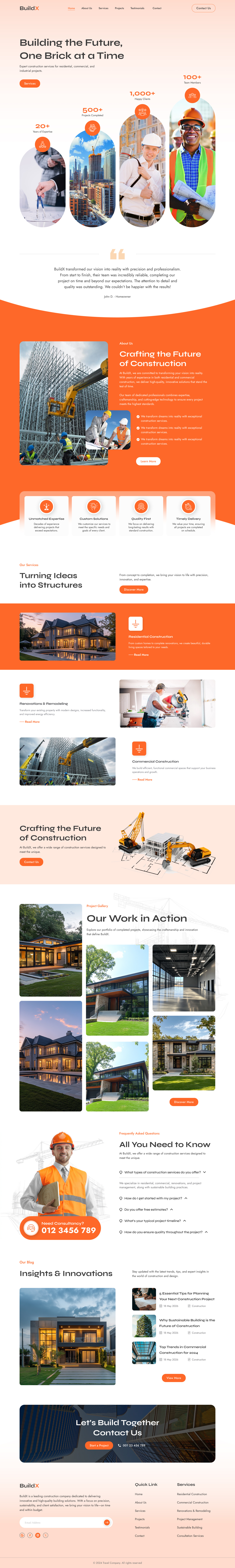Construction landing page ui design by A S Musa on Dribbble