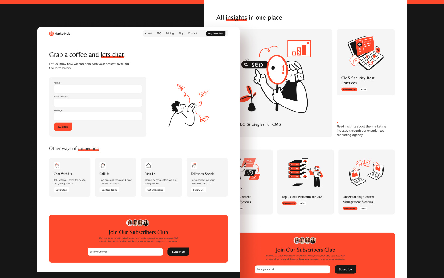 Markethub - Multi Page Marketing Webflow Template by Toms Stals on Dribbble
