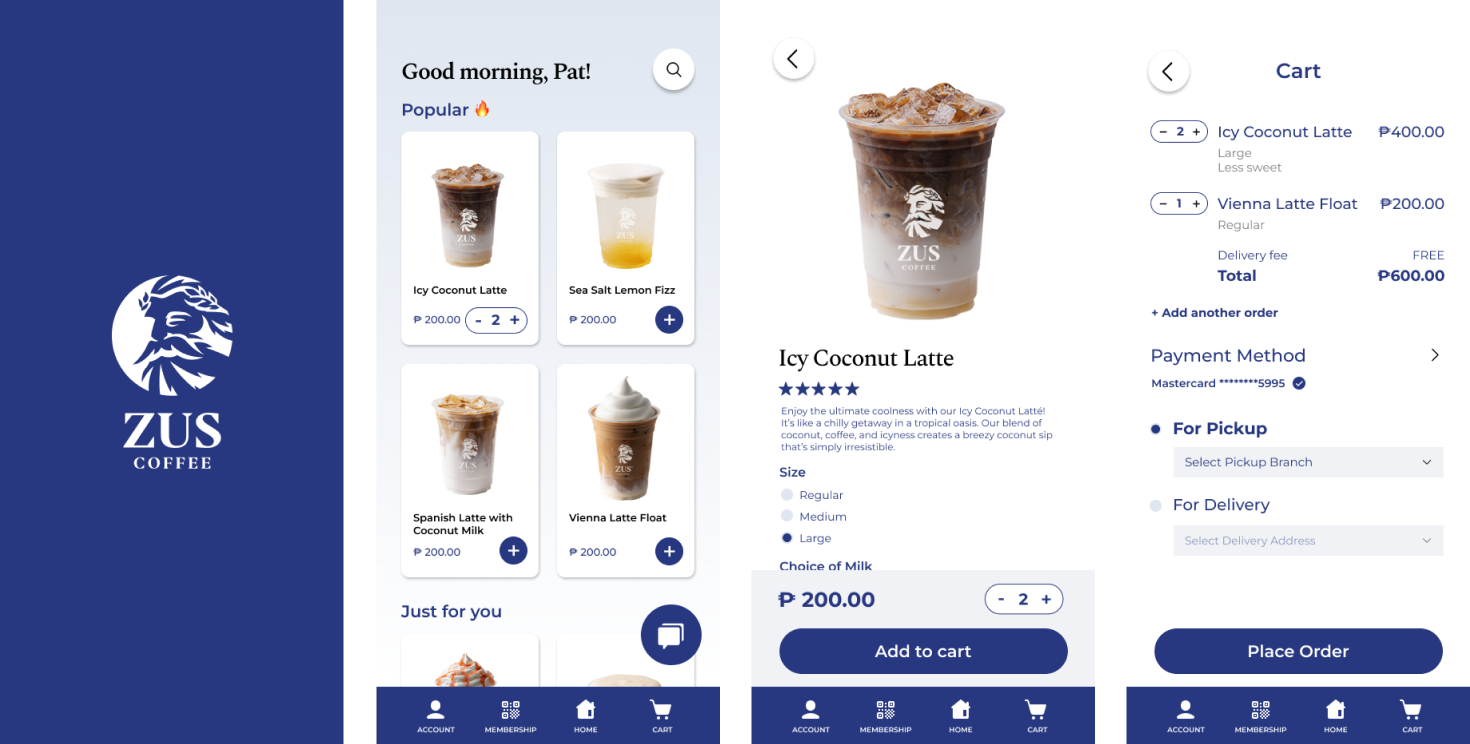 UI/UX Design Concept for ZUS Coffee by Patricia Capistrano on Dribbble