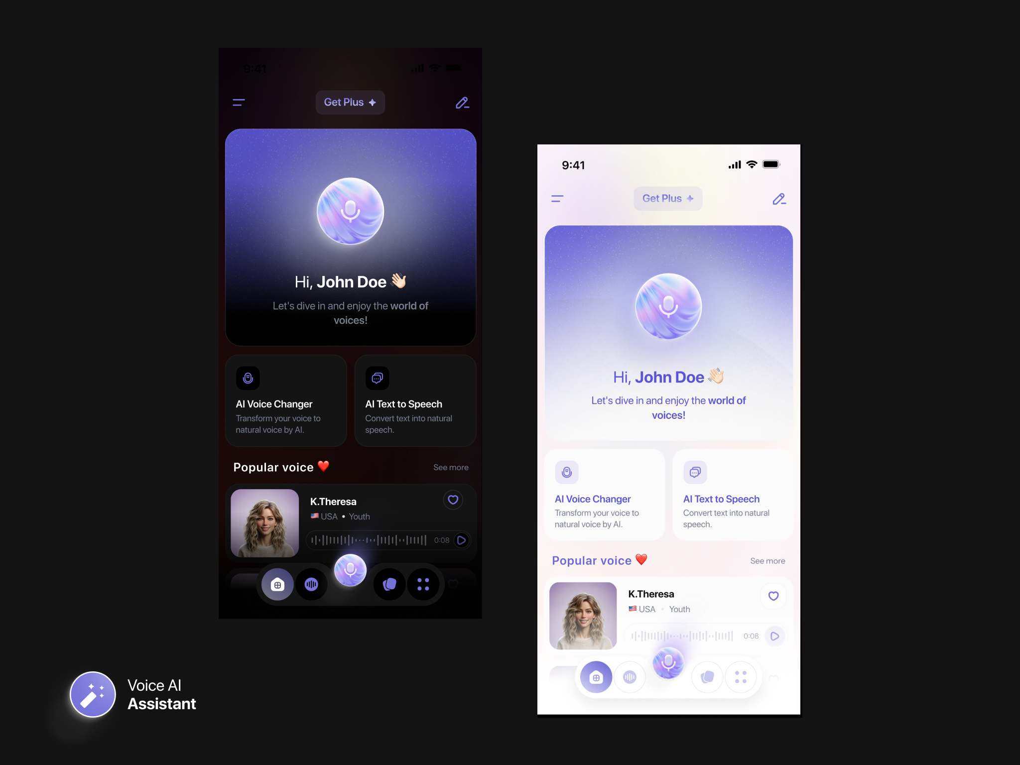 Voice AI Assistant - UI Exploration v3 by Mehedi Hasan Roni for Hilf Al ...