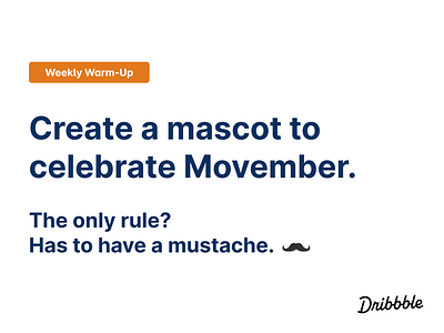 "Movember Mascot" - minimalist line art man with mustache by Artur ...