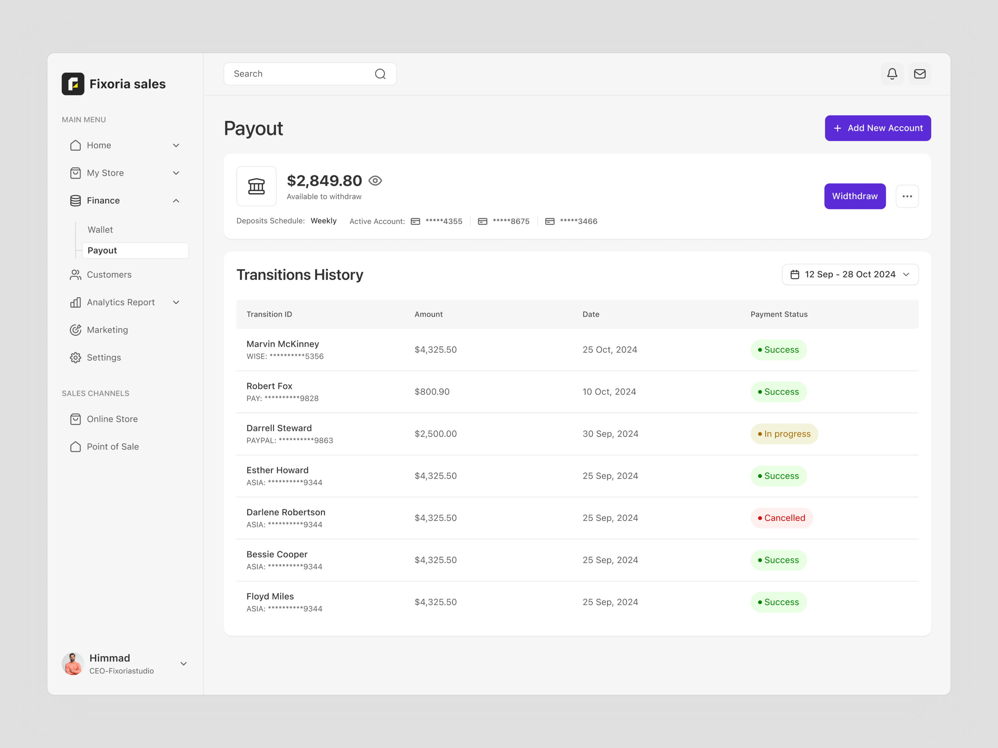 Finance - wallet, payout by Fixoria Studio on Dribbble