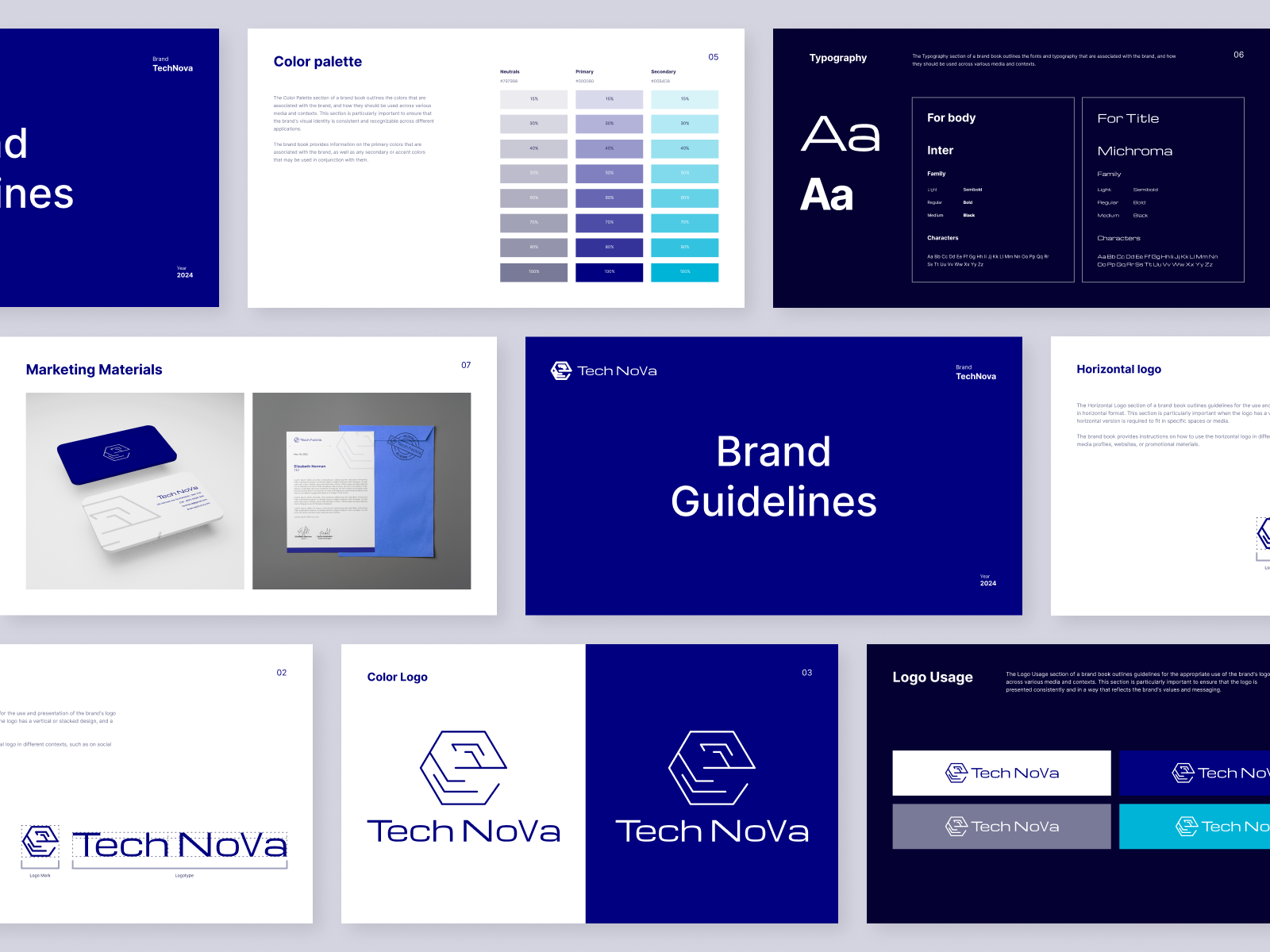 Tech Nova – Logo and Brand Book Design by Starlit on Dribbble