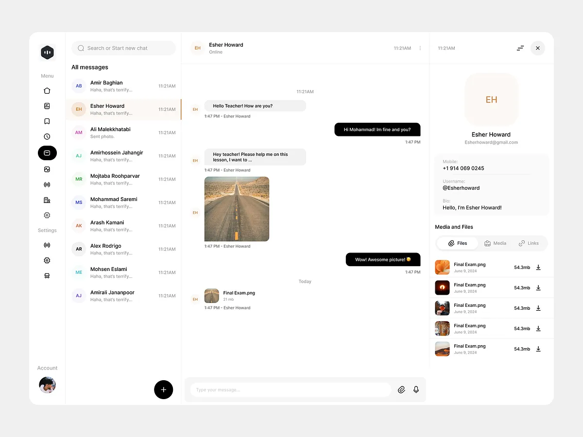 Browse thousands of Chat Dashboard images for design inspiration | Dribbble