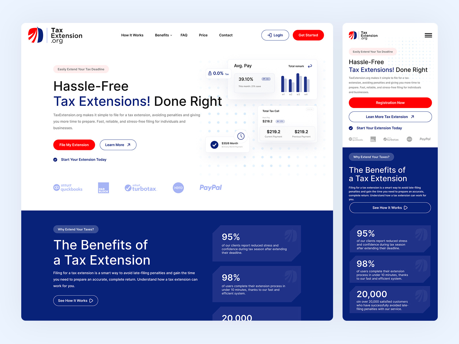 Website UI - Tax Extensions! by PixDez on Dribbble Website UI - Tax Extensions! by PixDez on Dribbble