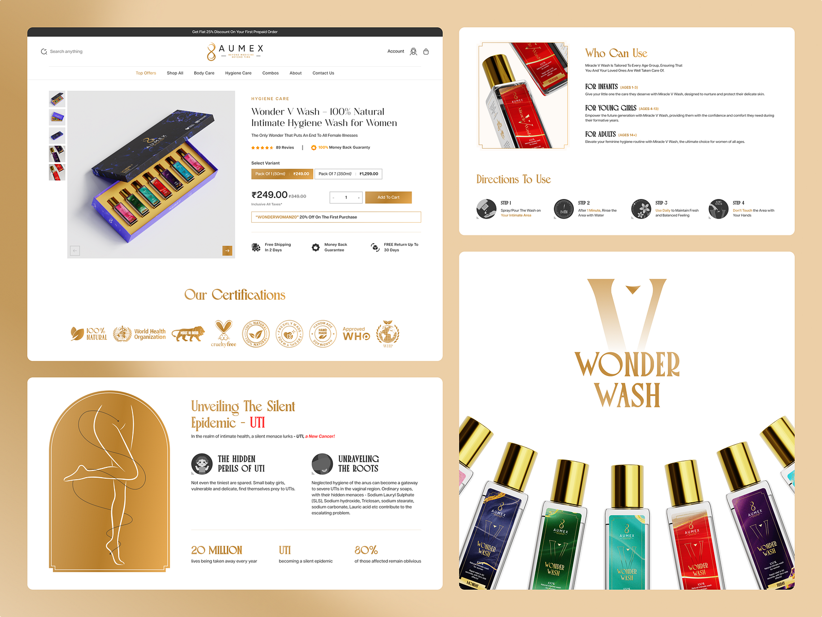 Custom Product Page - Aumex Women’s Health by Abox Agency on Dribbble