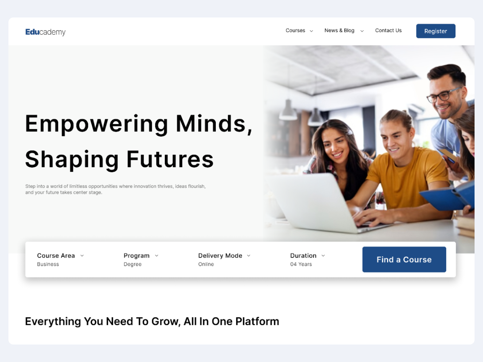 Educademy - Educational Website by Sanduni Senadeera on Dribbble