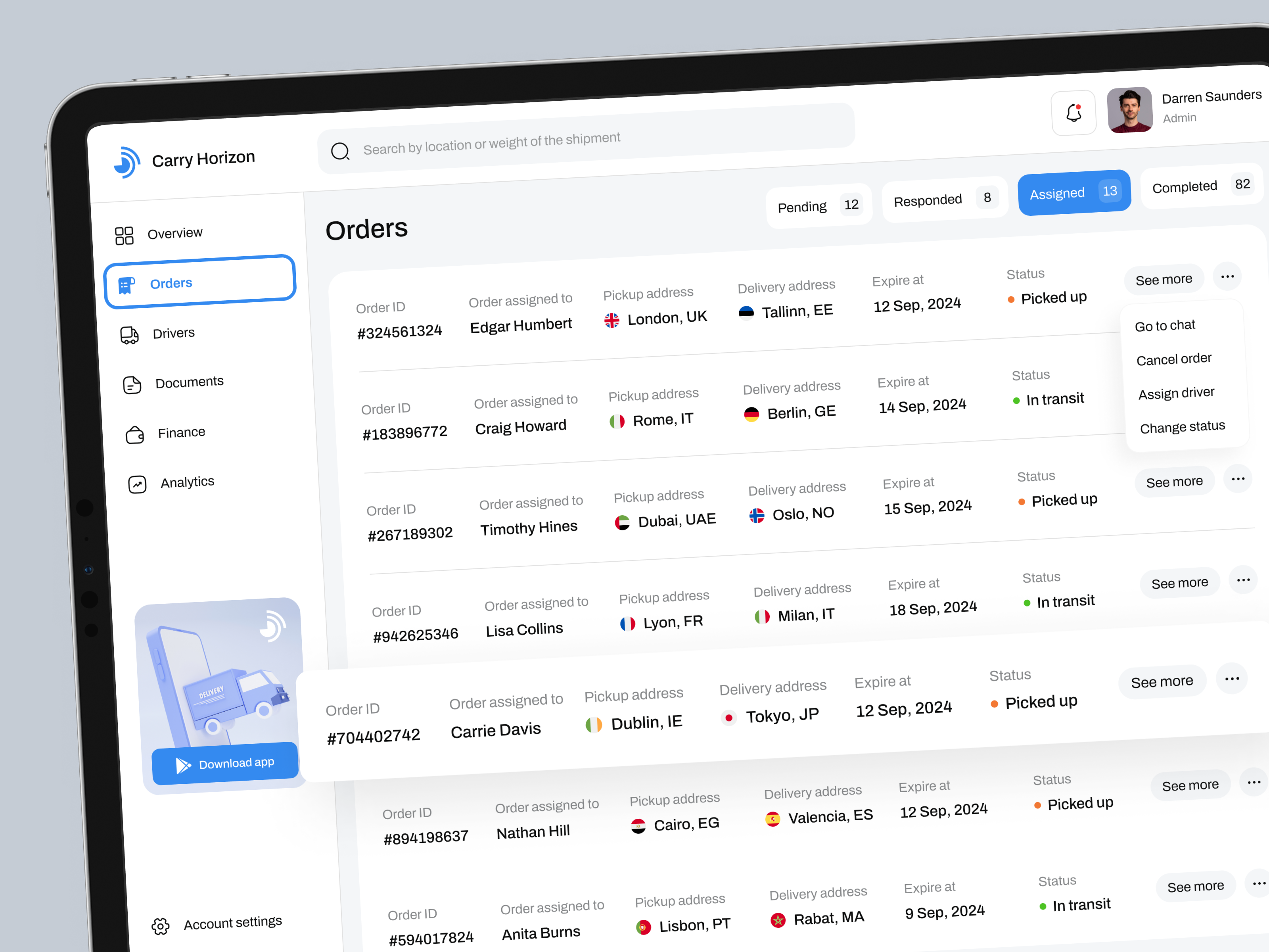 Shipping Web App by Ronas IT | UI/UX Team on Dribbble