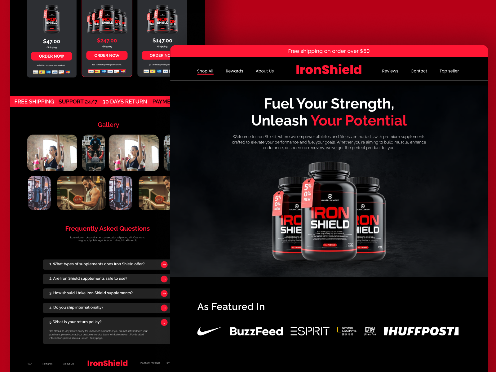 Supplement Website design by Starlit on Dribbble