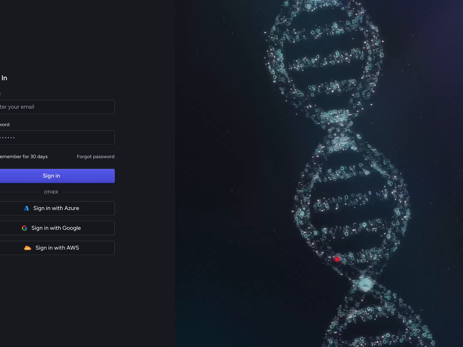 Login page DNA animation by Vytas Bu on Dribbble
