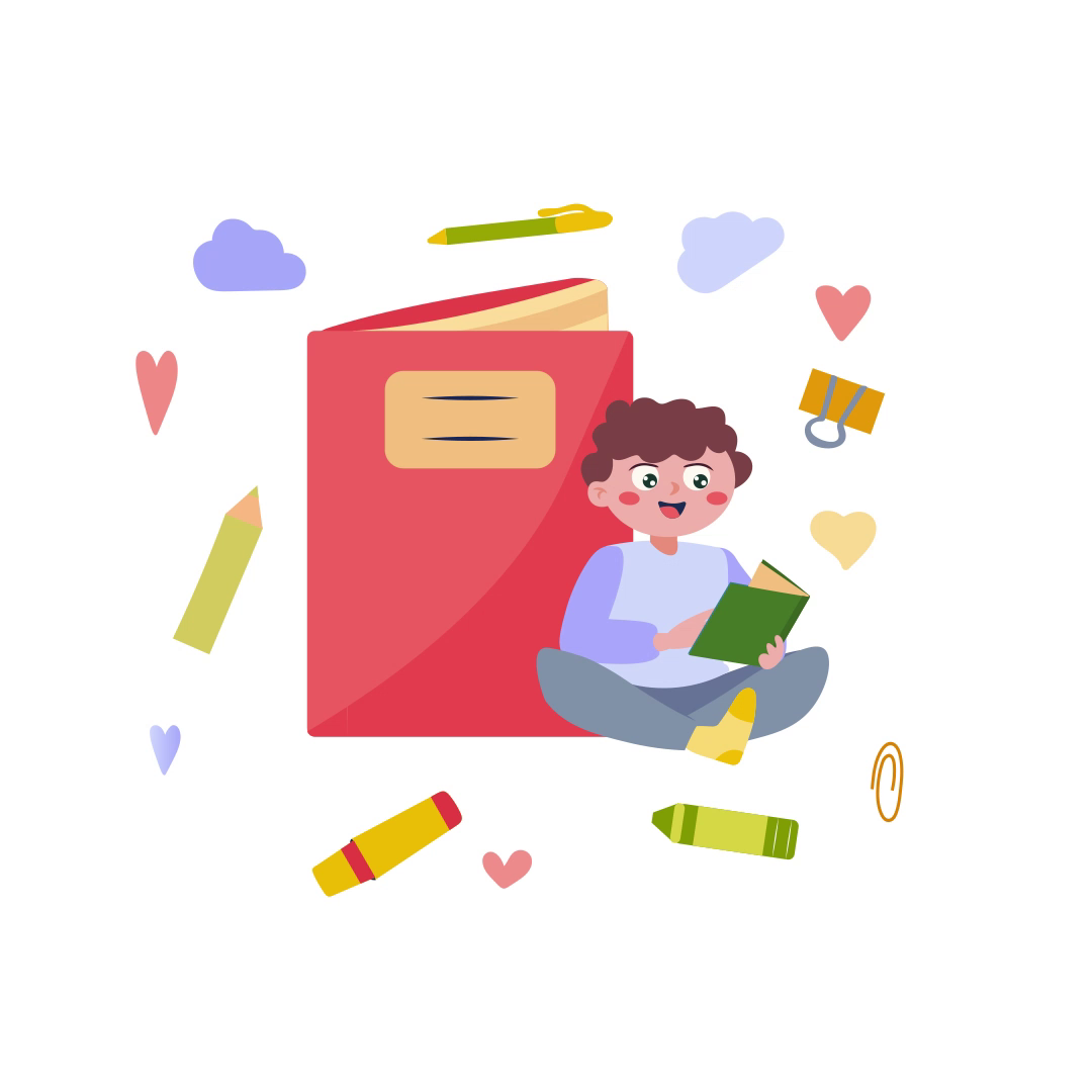 Child Reading 2D Animation by DigitalCrocs on Dribbble