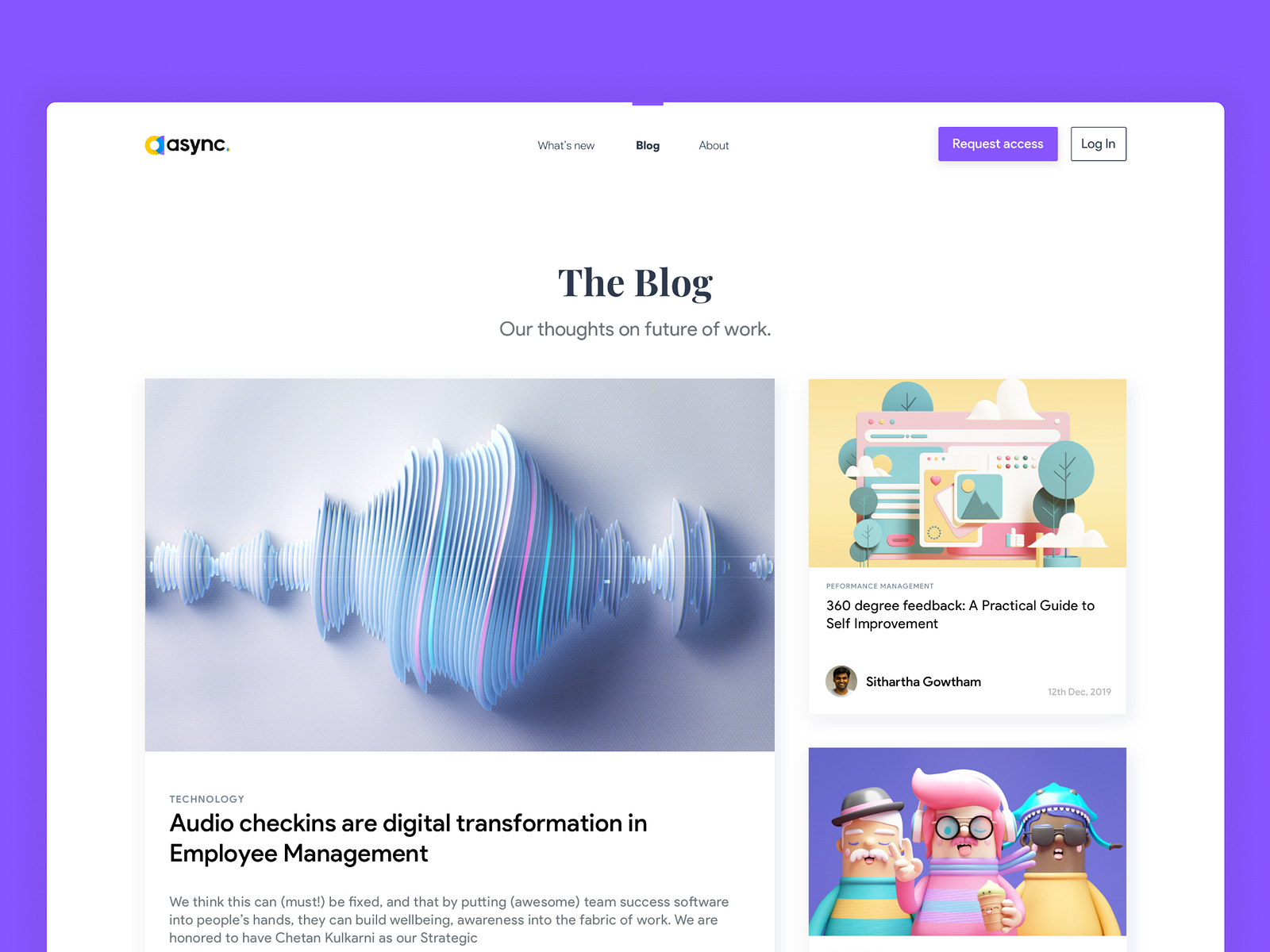 Sleek Blog Page Layout Concept by Sridhar Sniper on Dribbble