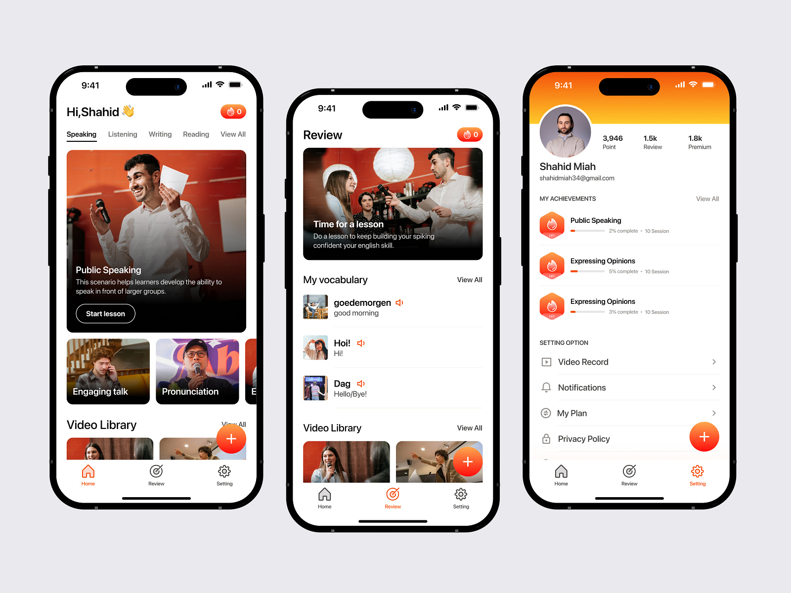 SpeakEase – Language Learning Mobile App by Shahid Miah UI UX Designer for Wavespace - UI/UX ...