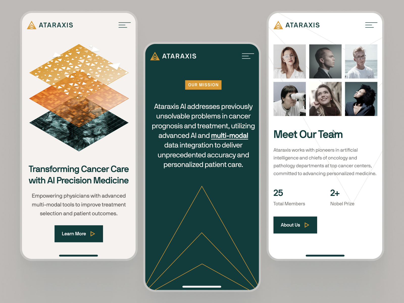 ataraxis.ai - AI Precision Medicine - Contact Page UIUX by Samuel Oktavianus on Dribbble