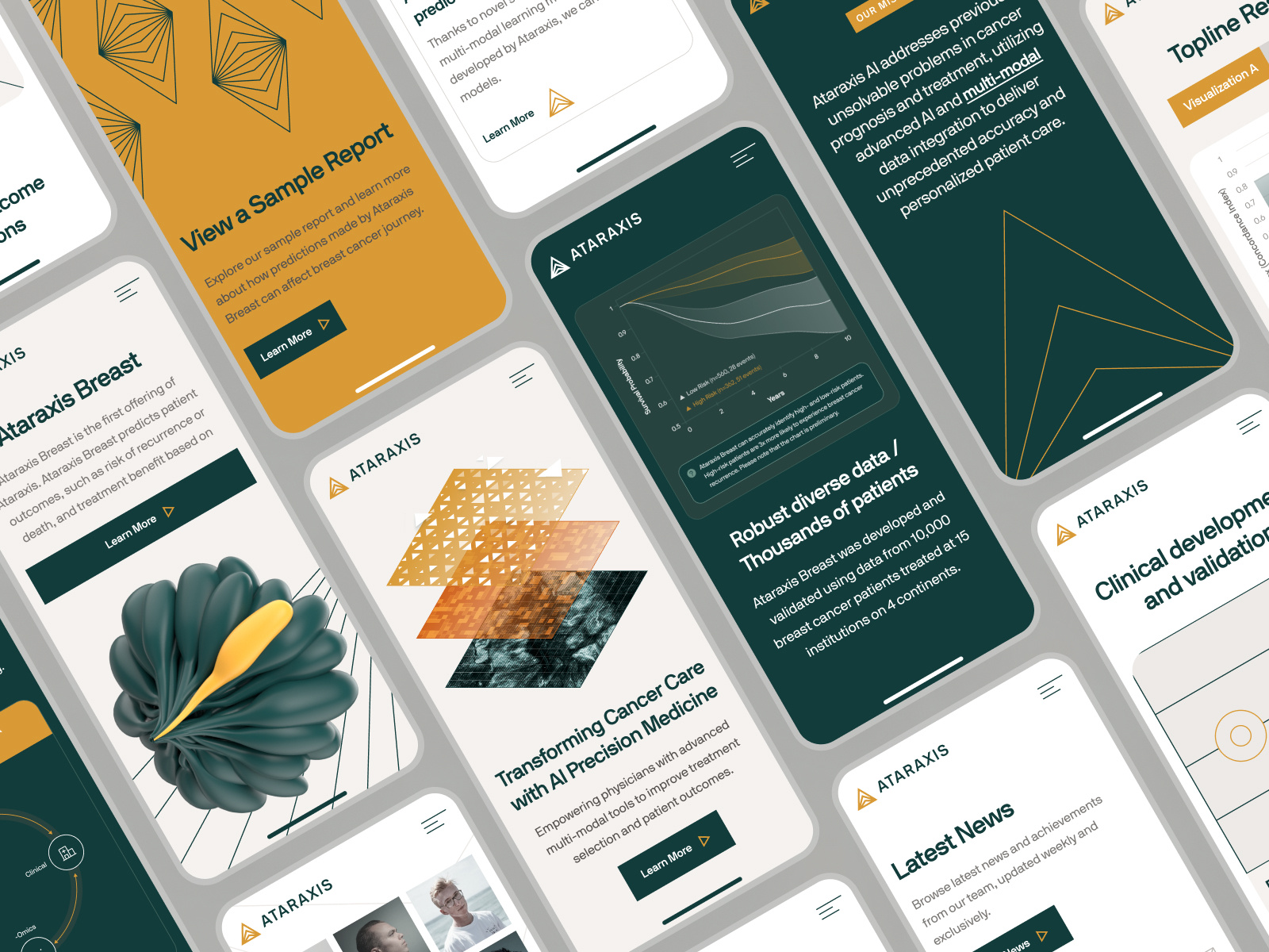 ataraxis.ai - AI Precision Medicine - Mobile Overview UIUX by Samuel Oktavianus on Dribbble