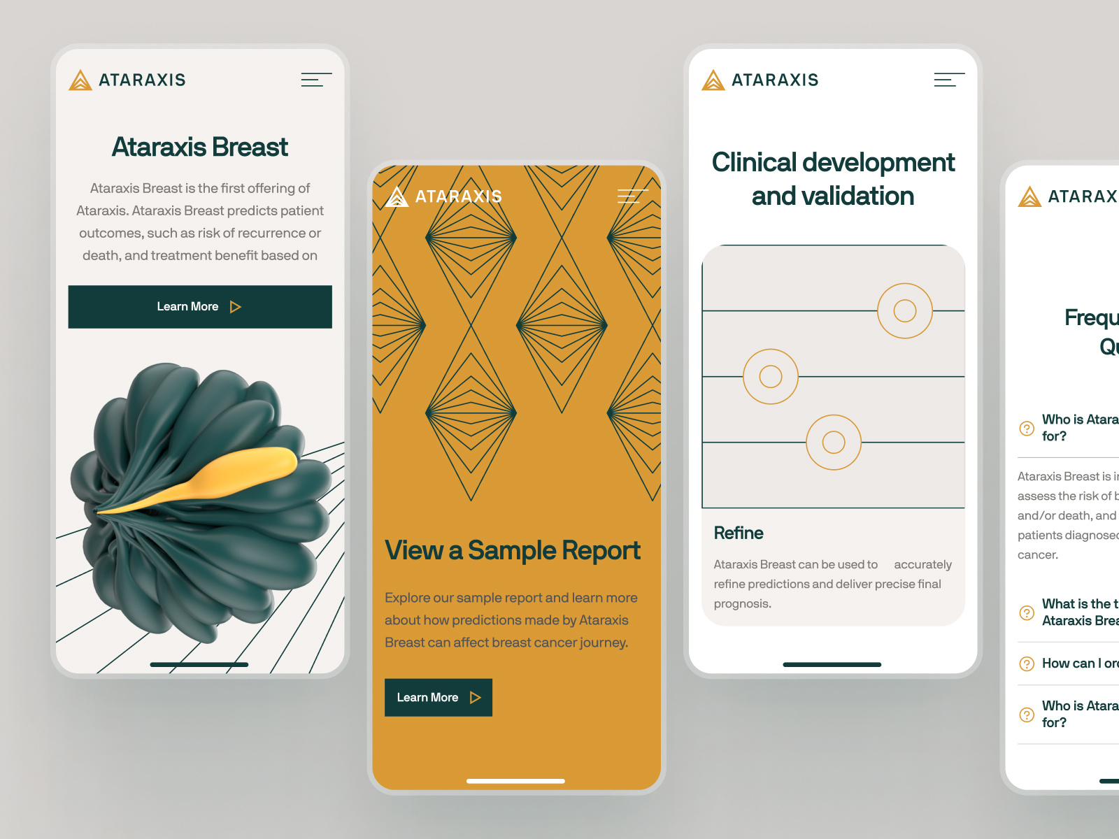 ataraxis.ai - AI Precision Medicine - Mobile Overview UIUX by Samuel Oktavianus on Dribbble