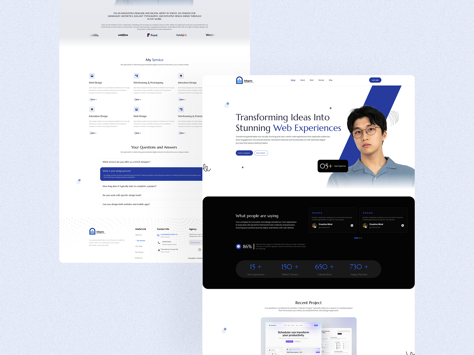 Personal Portfolio Website UI Design by Arman Hossain Somoy on Dribbble