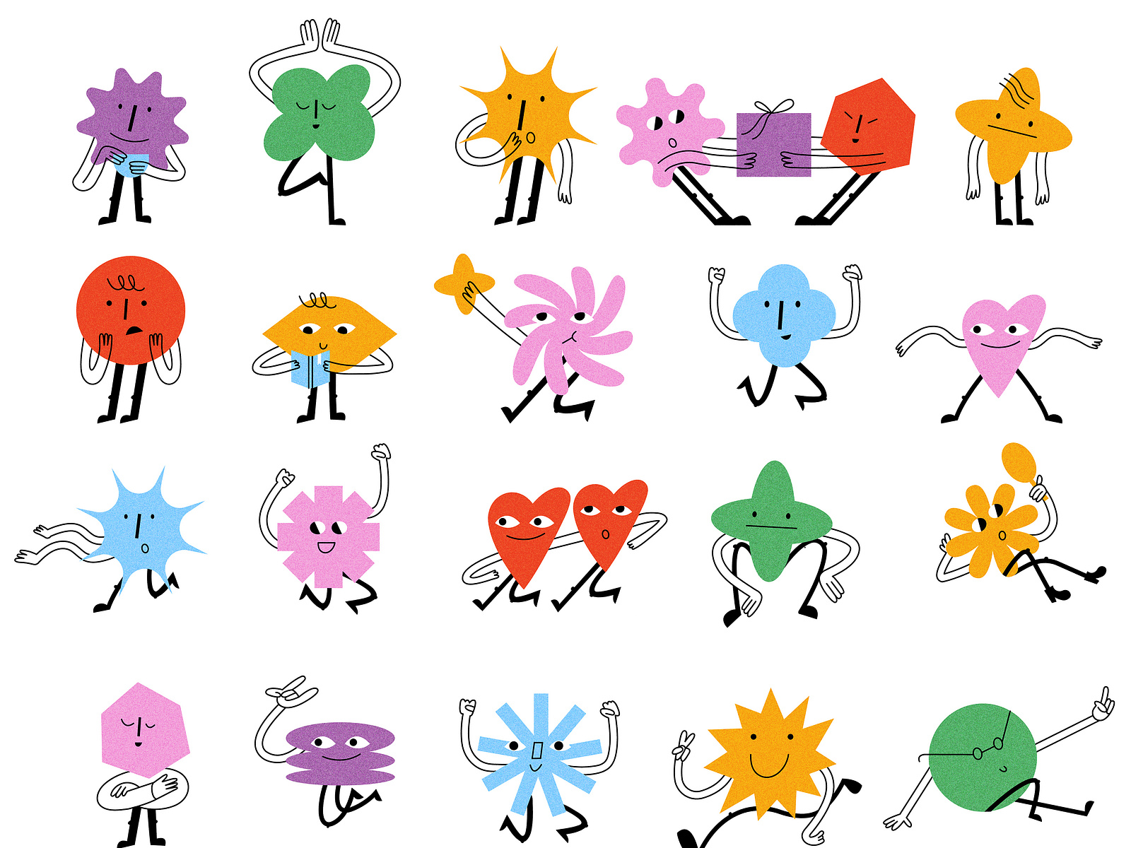 Funky shapes by Oksana Shumytska on Dribbble
