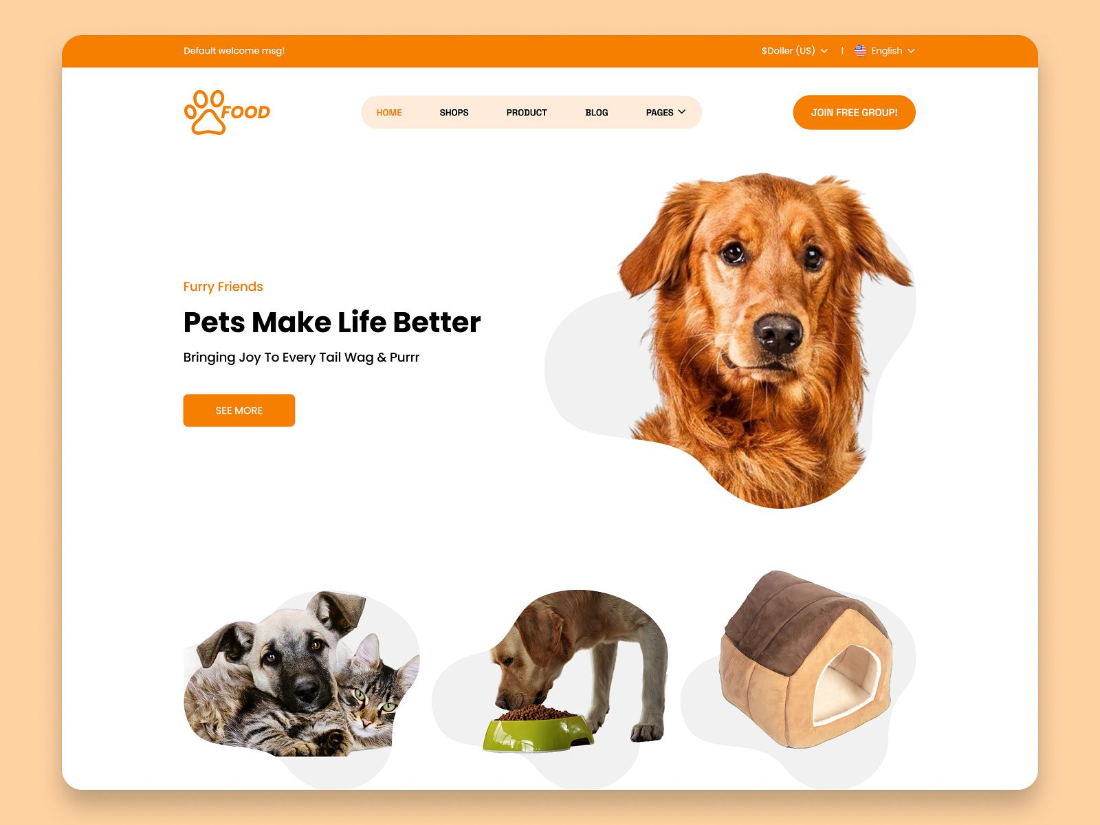 Dog Food Website Design by Bipul Islam on Dribbble