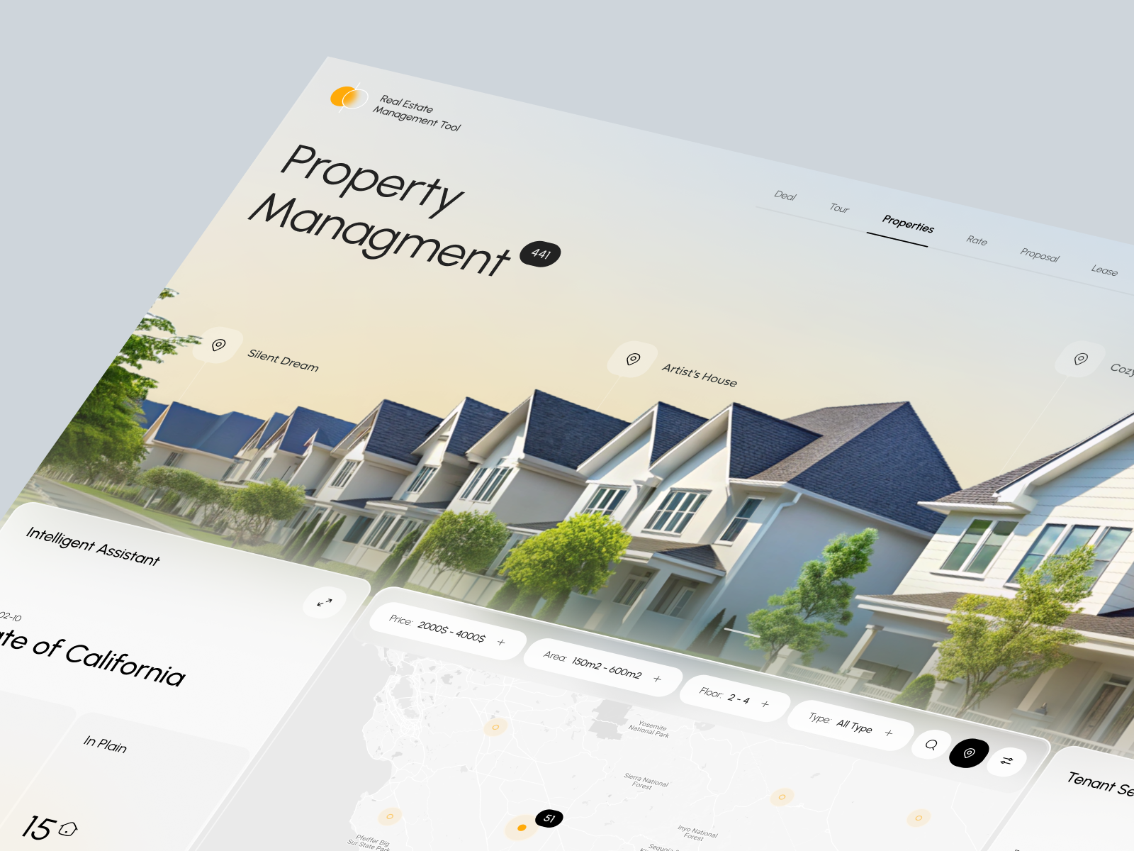 Property Management SaaS Dashboard by Jack R. for RonDesignLab ⭐️ on ...