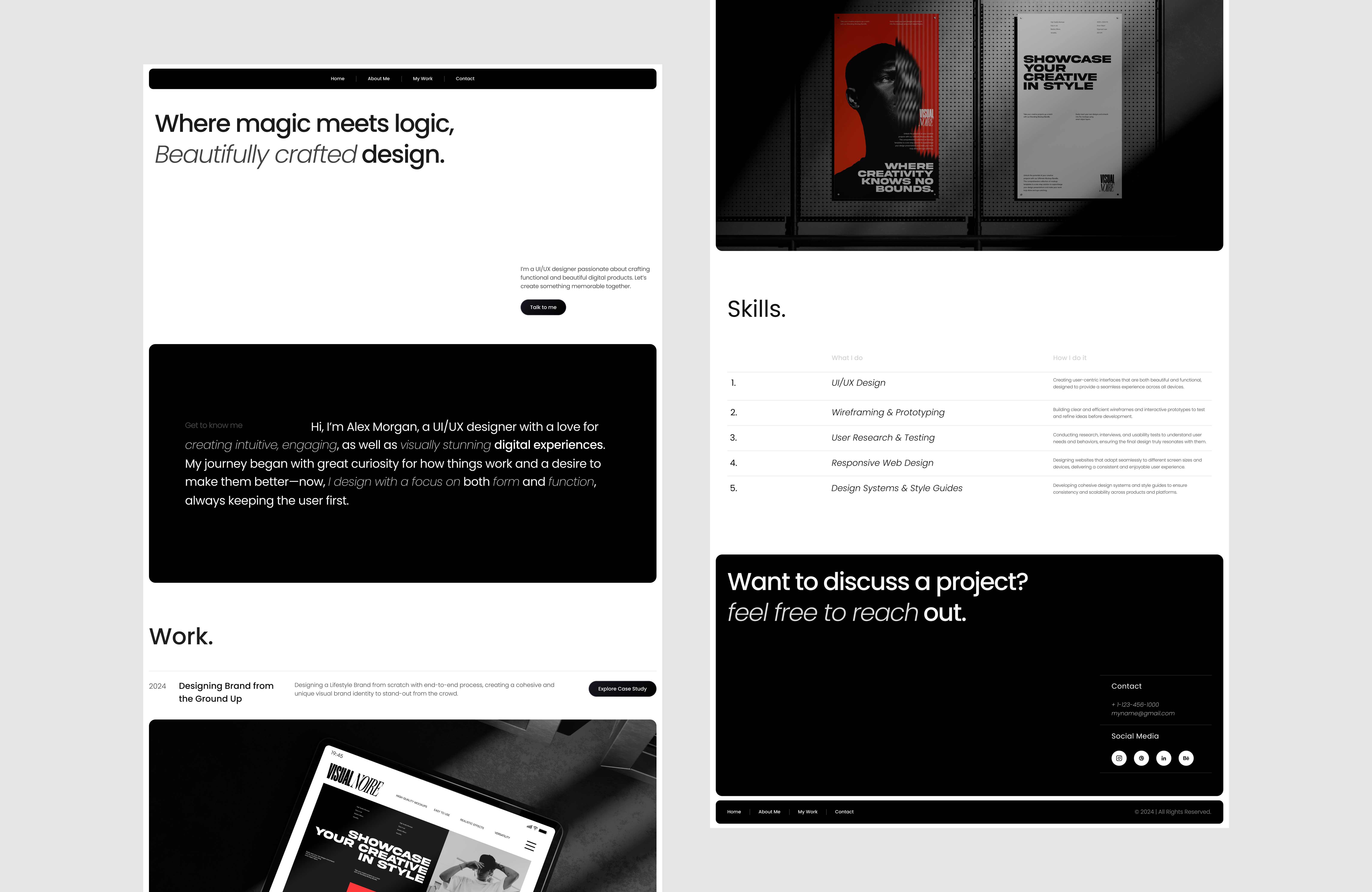 Minimal Portfolio Website Responsive UI Design by Diksha Mahajan on ...