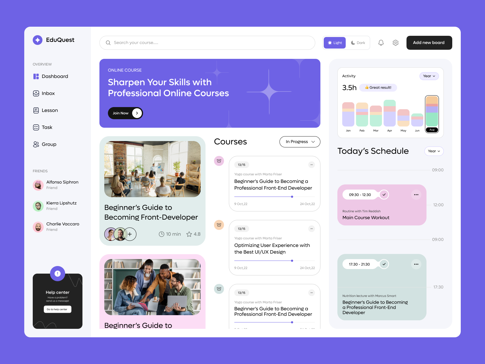 Online Education Web App (edtech app) by Owle Studio on Dribbble