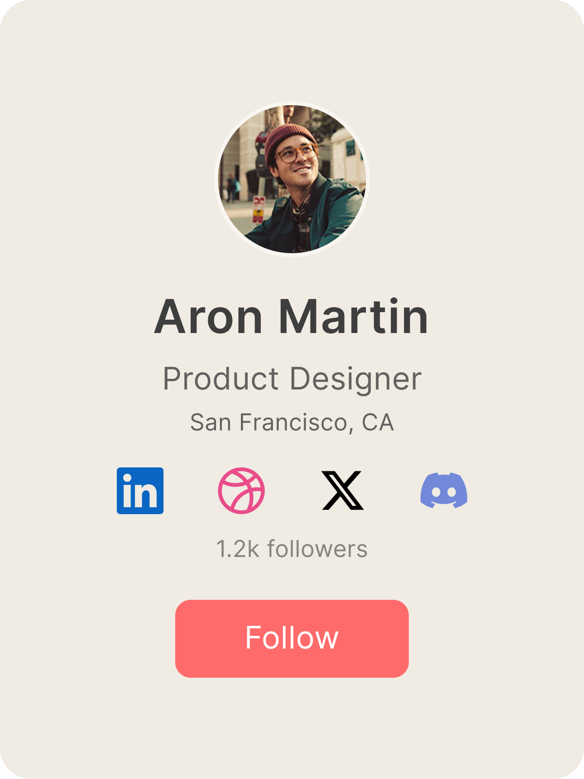 Minimalistic Profile Card with Light & Dark Modes by Neelothpal Samala ...