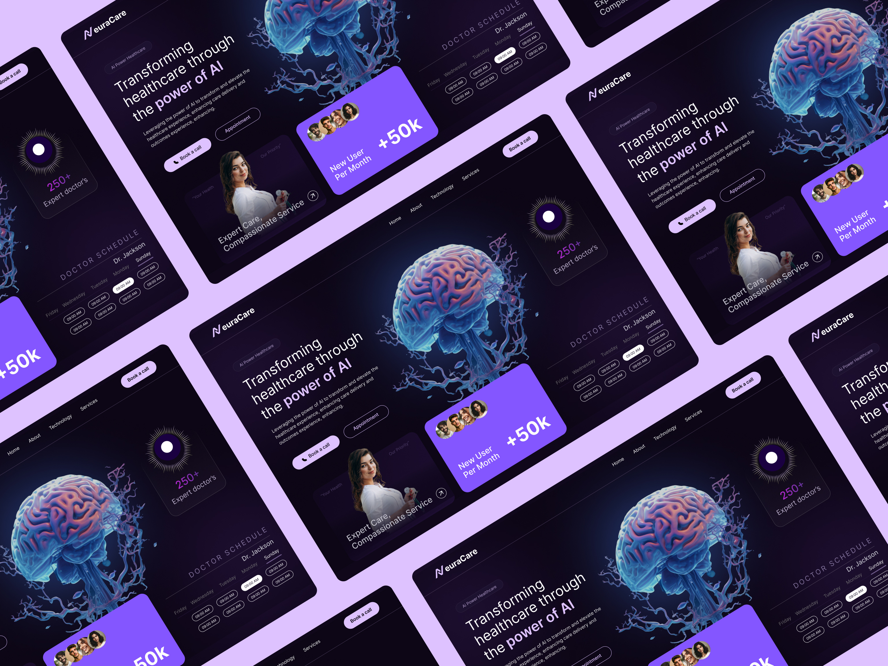 NeuraCare - Doctor Appointment Hero Section by Enamul Haque on Dribbble