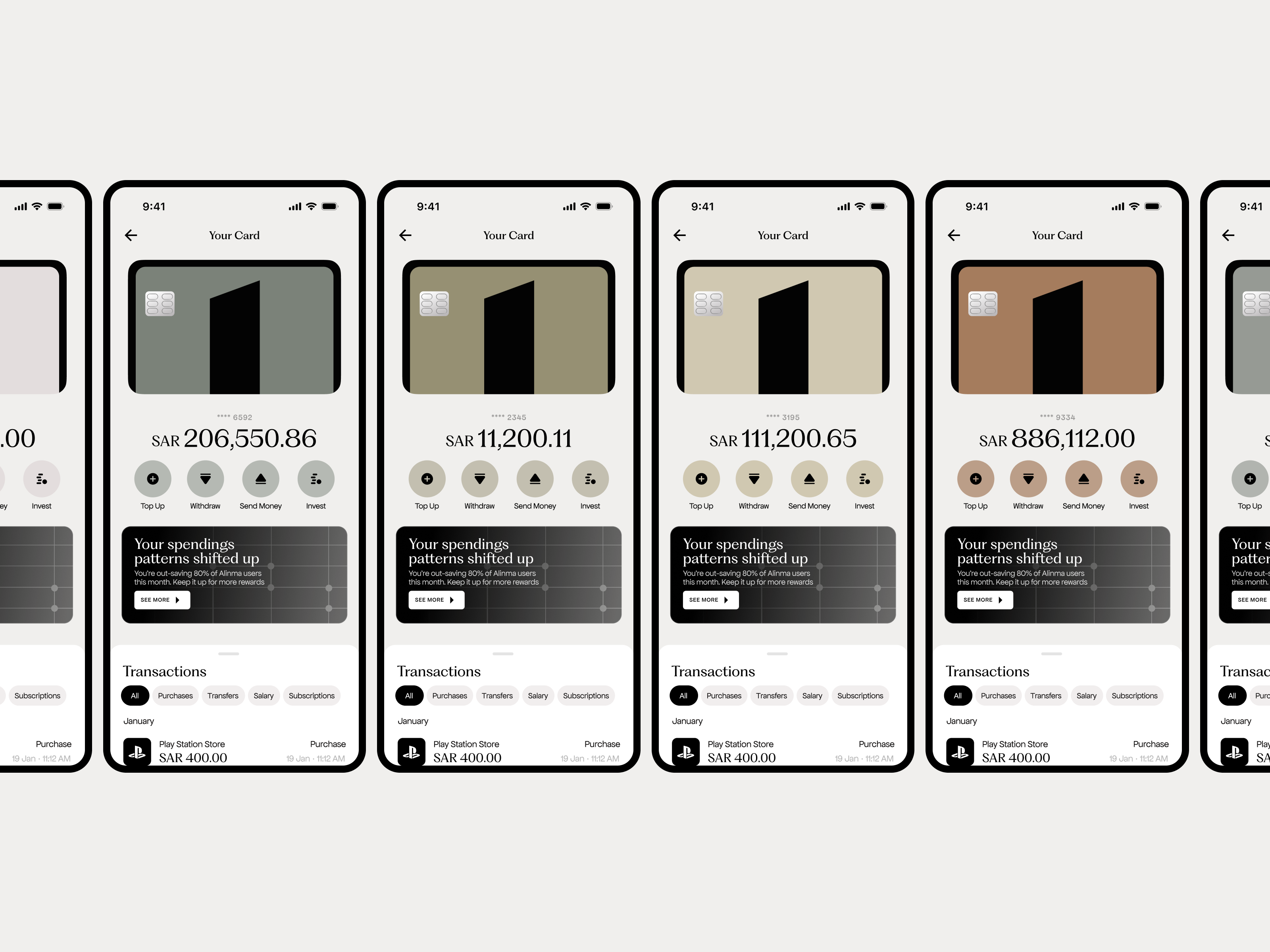 Alinma Bank — App Design & UX/UI. Cards Screen and Dashboard by Ivan ...