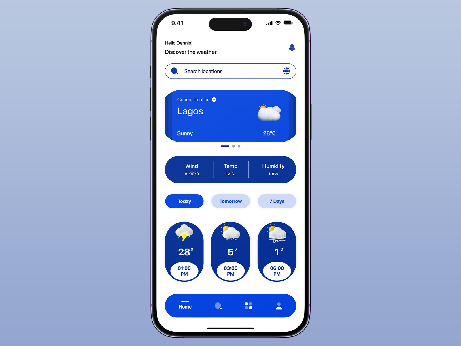 Weather App UI Design by Alex Webster on Dribbble