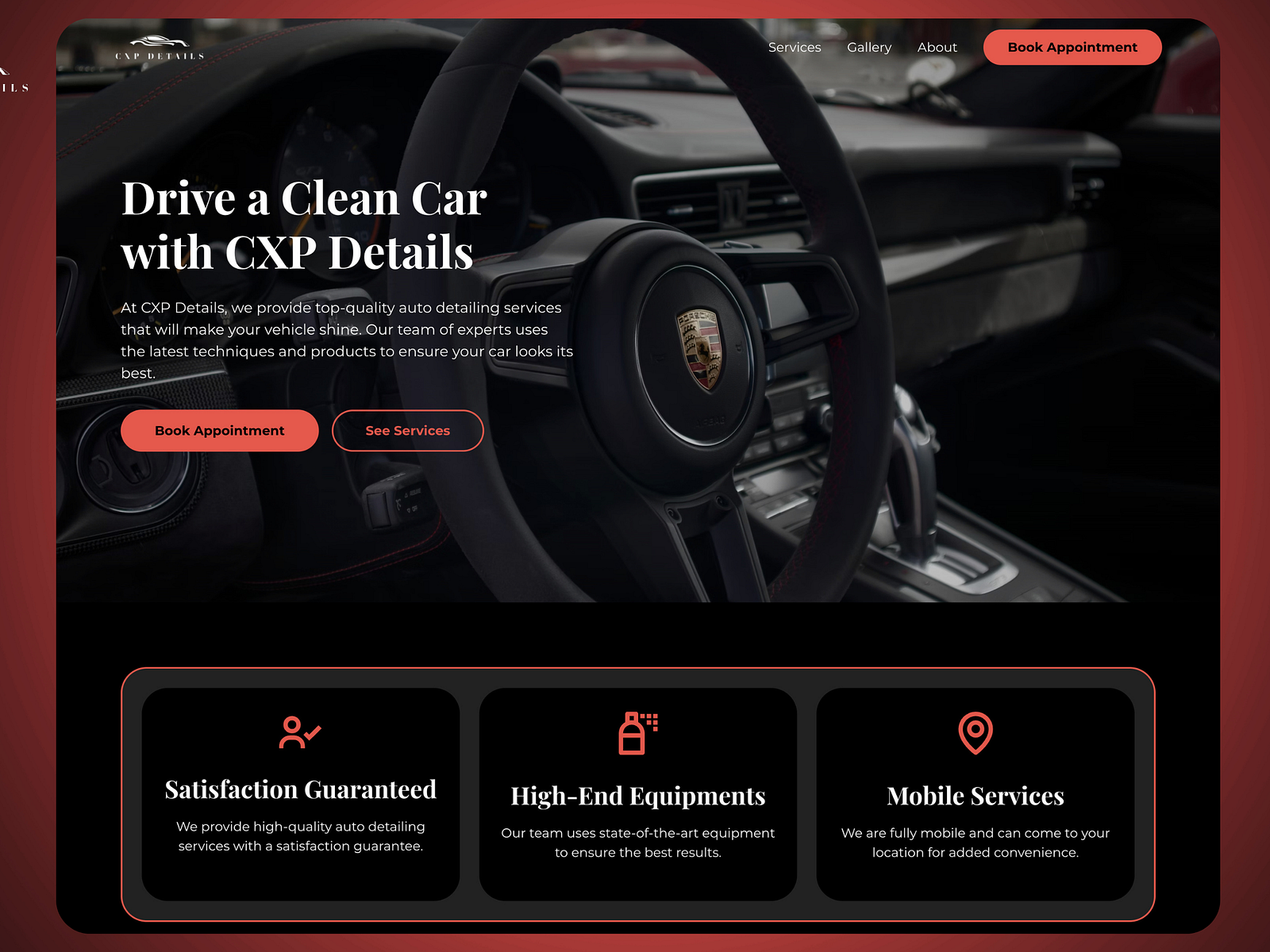 CXP Details 🚗 | Auto Detailing Website by Tef Firoozian on Dribbble