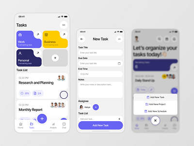 Progressly - Task Management Mobile App [Add New Task] by Ryan Indra ...