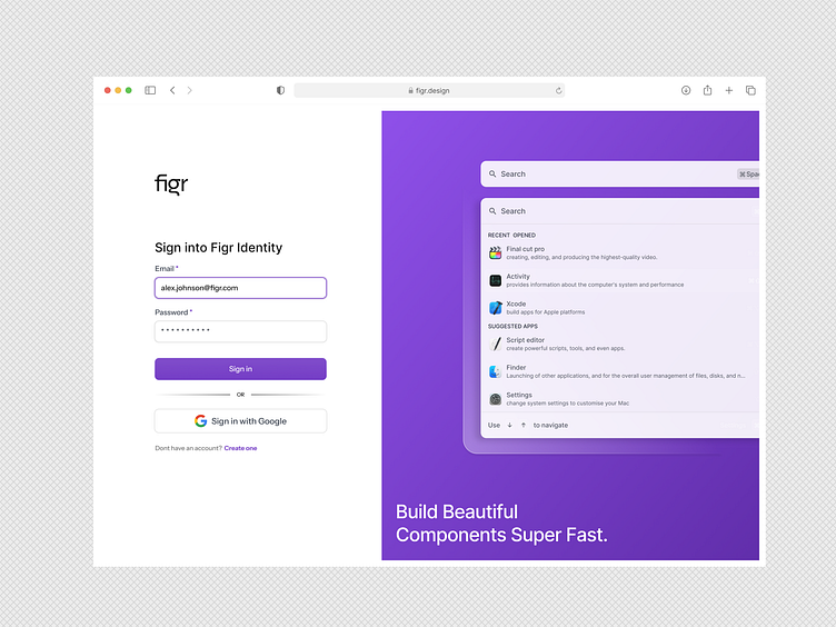 Make Sign In Page UI your own by Figr Design on Dribbble