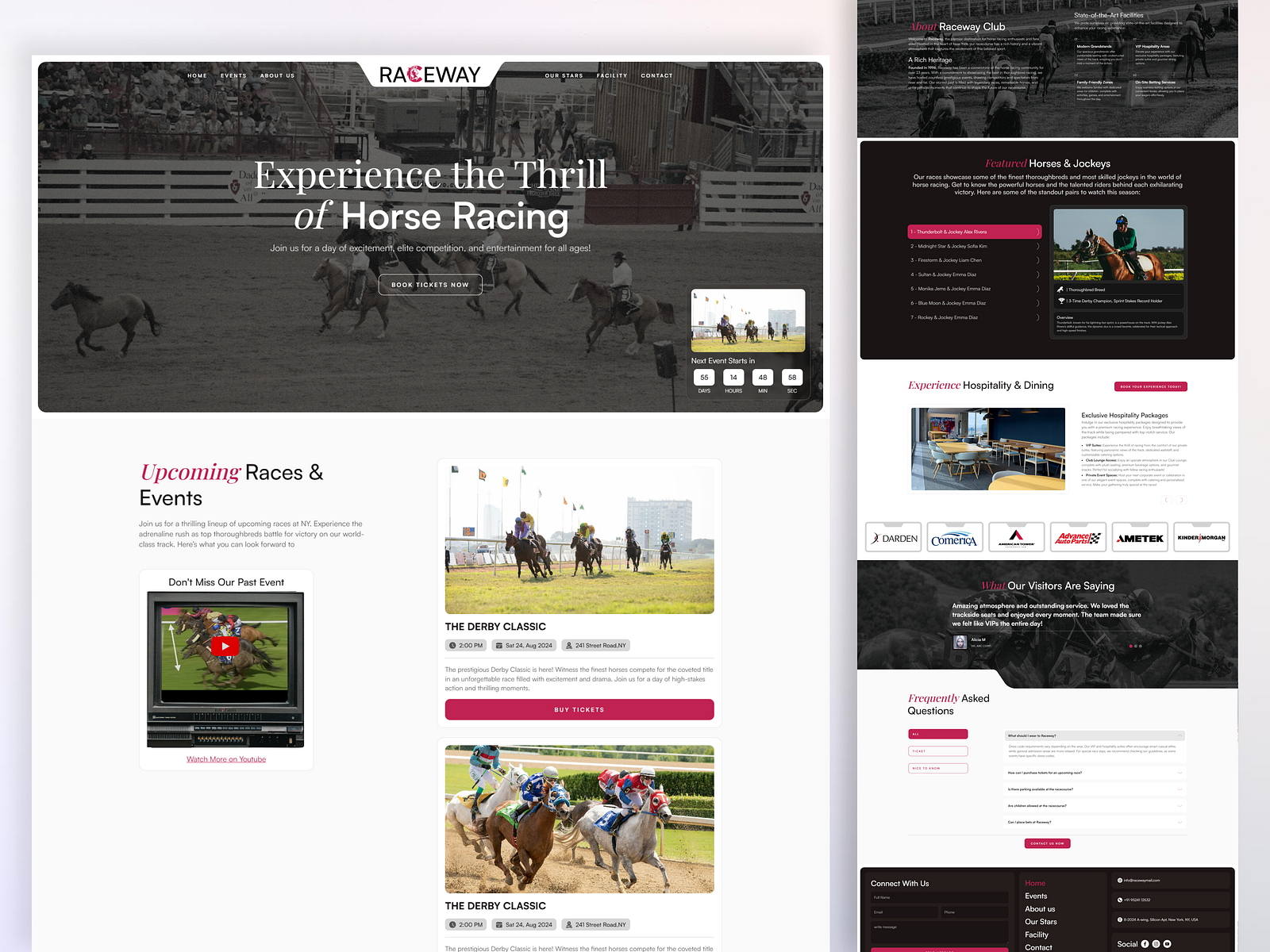 Raceway - Horse Riding Club Website by Bitrix Infotech Pvt Ltd on Dribbble