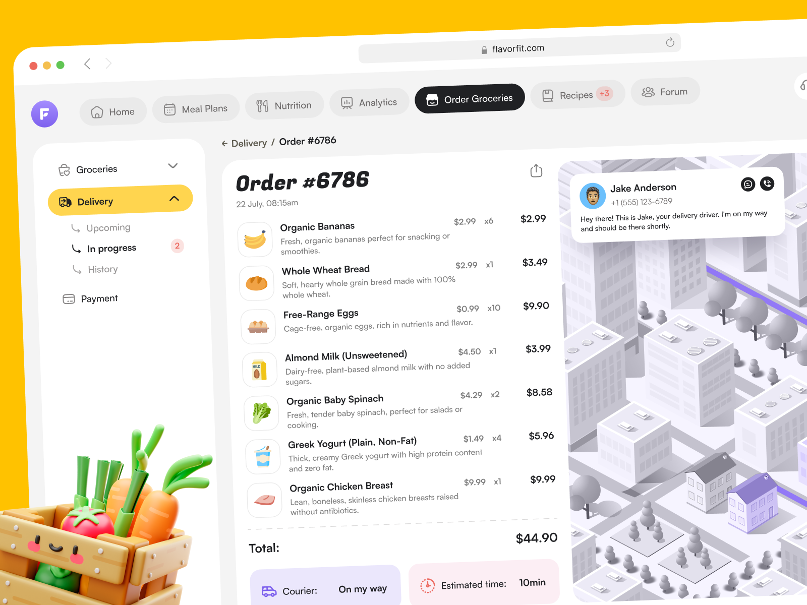 FlavorFit – Modern Web App UI Design for Food Delivery by Phenomenon ...