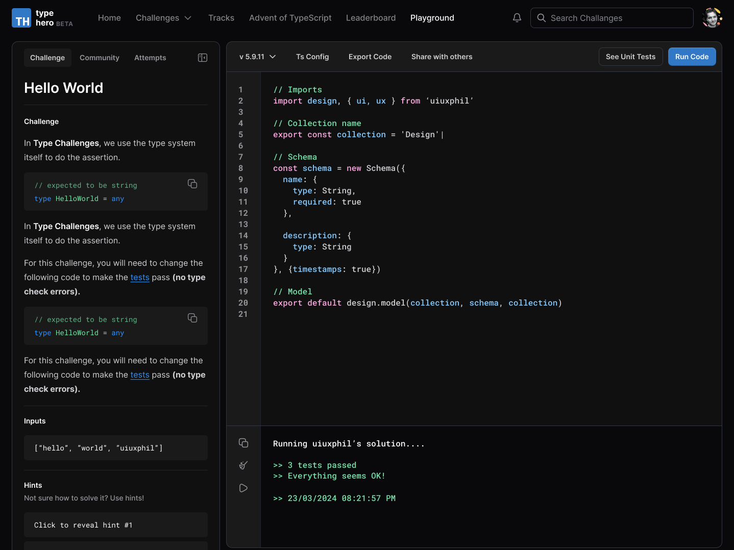 Coding challenge by Philip Pitus on Dribbble