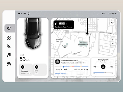 Dashboard: Smart Car Dashboard Interface Design by Steeve Flavigni on ...