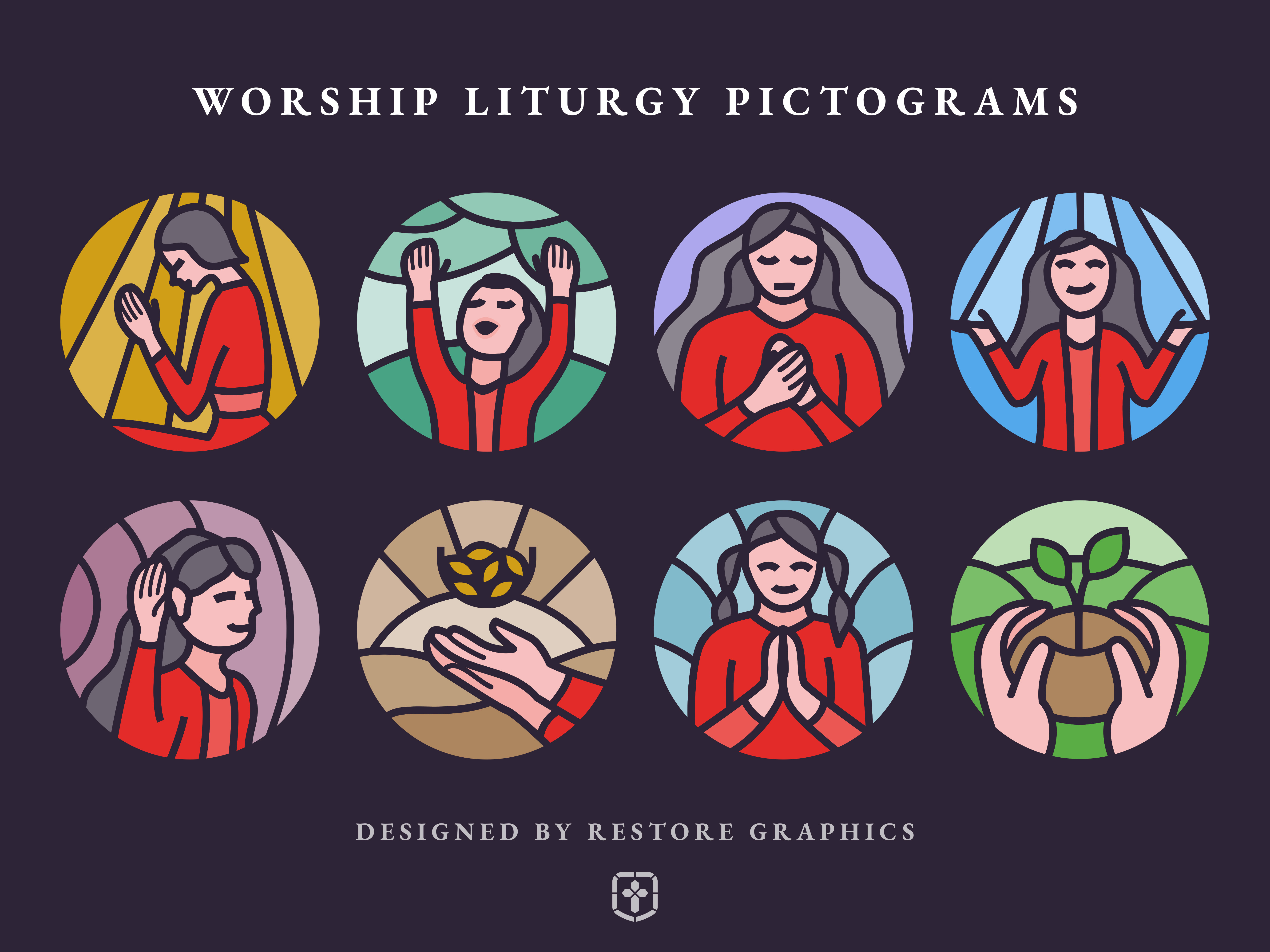 Worship Liturgy Pictograms 2/8 - Praising by Braden East (Restore ...