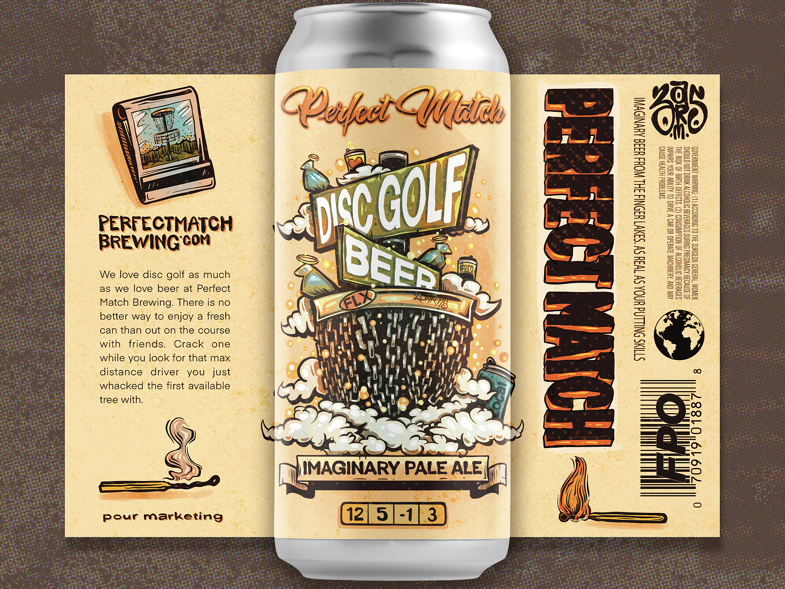 Perfect Match Disc Golf Beer by Brad Leiby on Dribbble