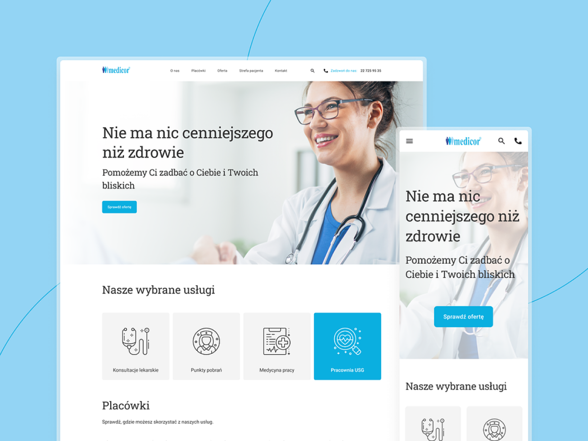 Medicor website by Muhammad Ahsin Ali on Dribbble