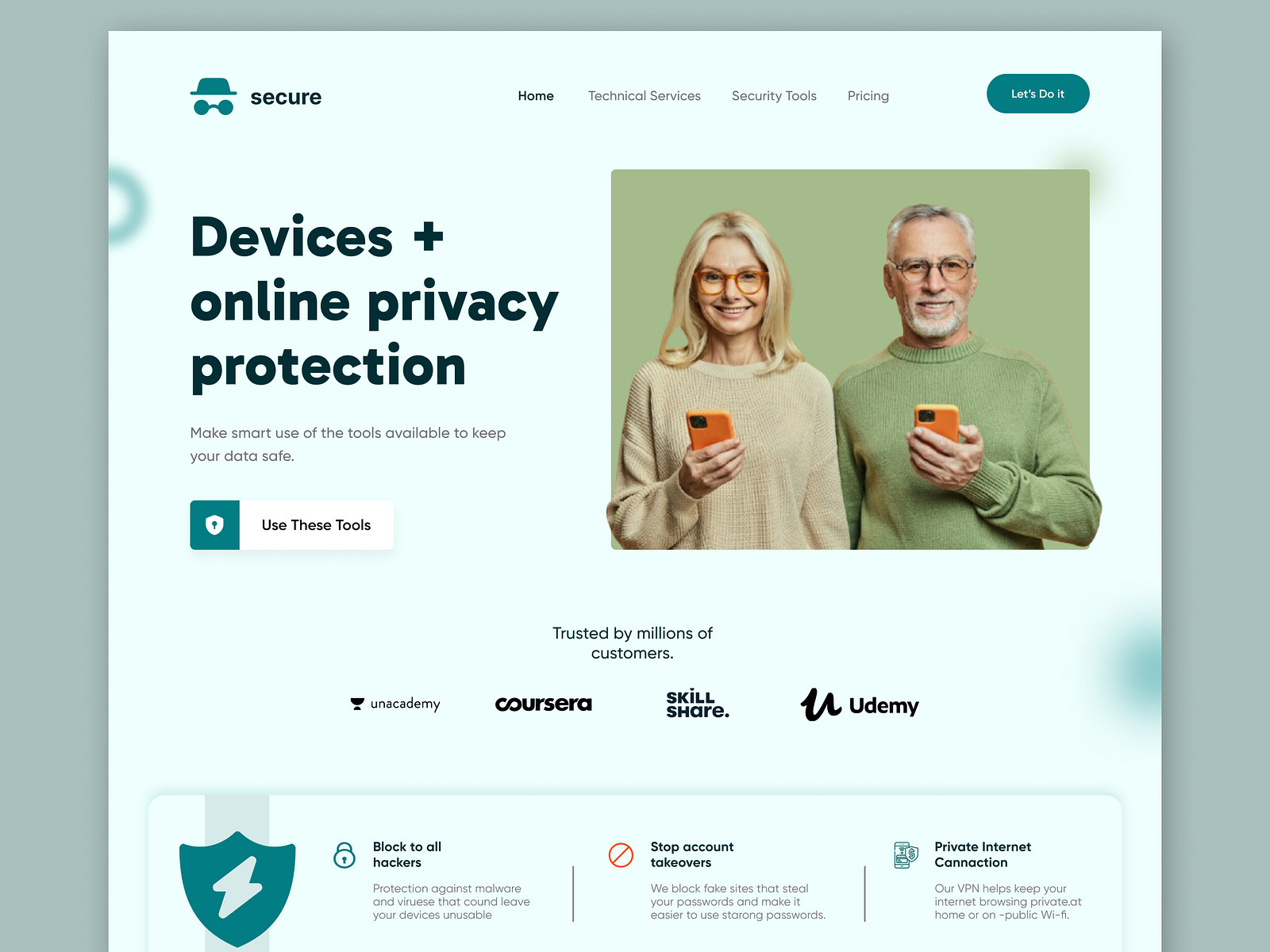Online Privacy Protection website by Abdul Ahad Rimon on Dribbble