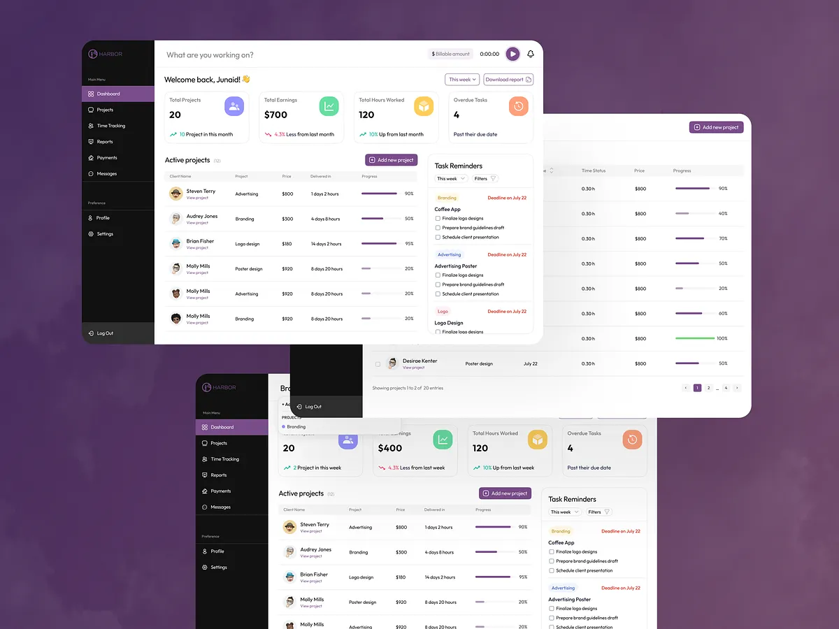 Freelancer Dashboard designs, themes, templates and downloadable ...