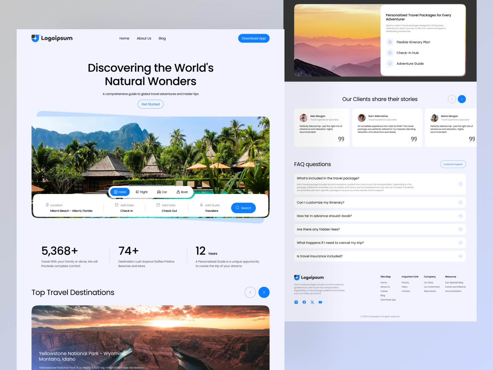 Traveler Booking Website Design by Samiul Islam on Dribbble