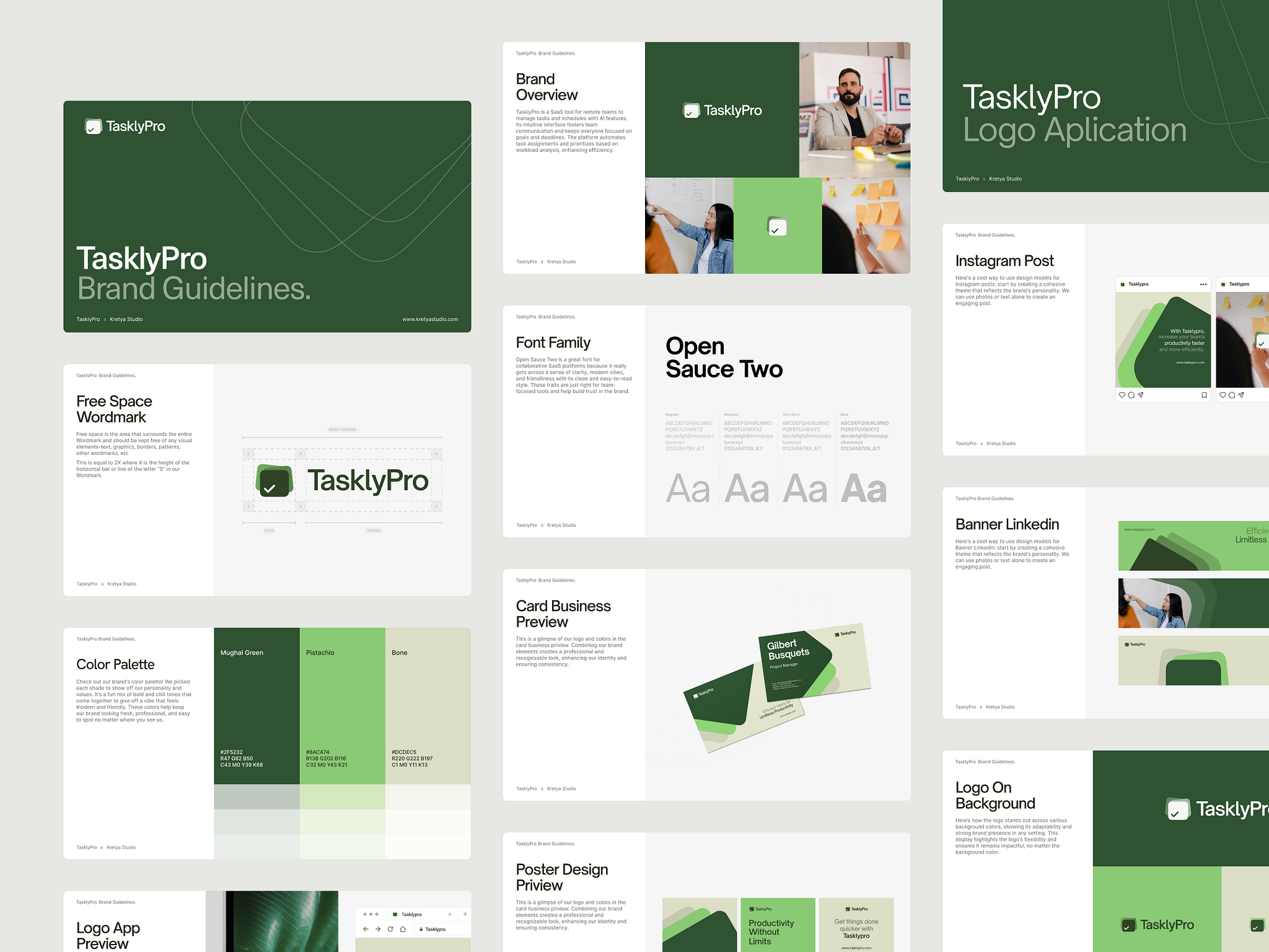 TasklyPro Brand Guidelines by Gilang Bekti for Kretya Studio on Dribbble