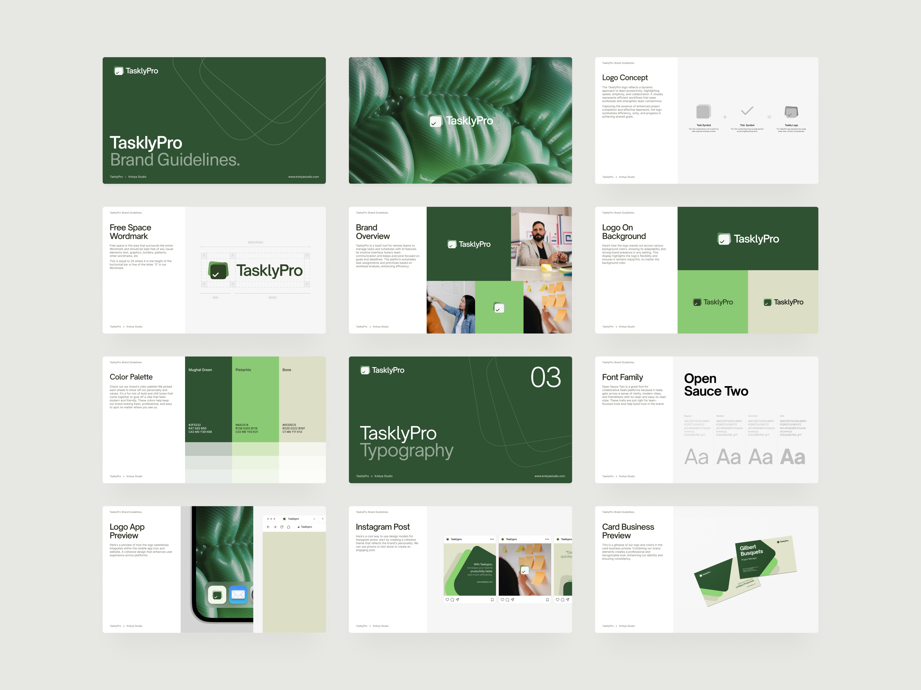 TasklyPro Brand Guidelines by Gilang Bekti for Kretya Studio on Dribbble