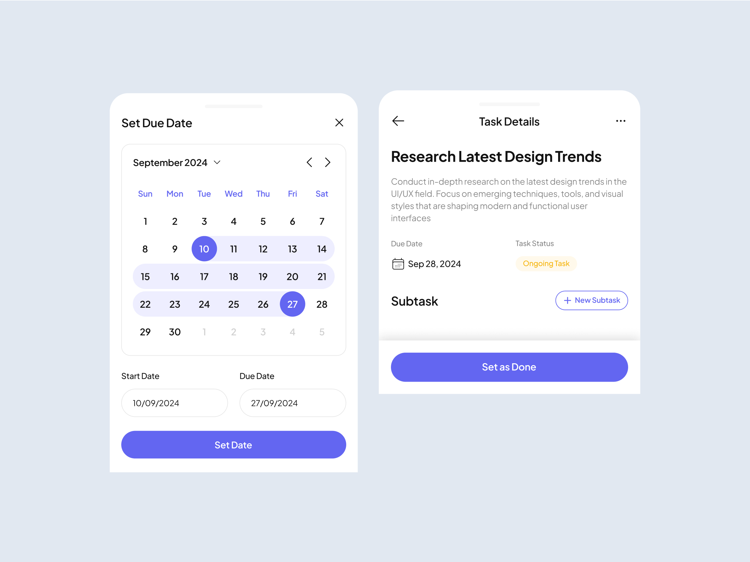 Taskhive - Task Manager Mobile App UI KIT by Ridwan Saputra for dpopstudio on Dribbble