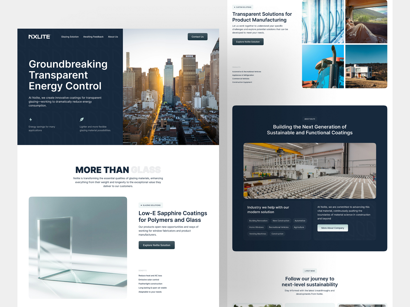 Nxlite – Transparent Energy Control Solutions Website by Shahid Miah UI ...