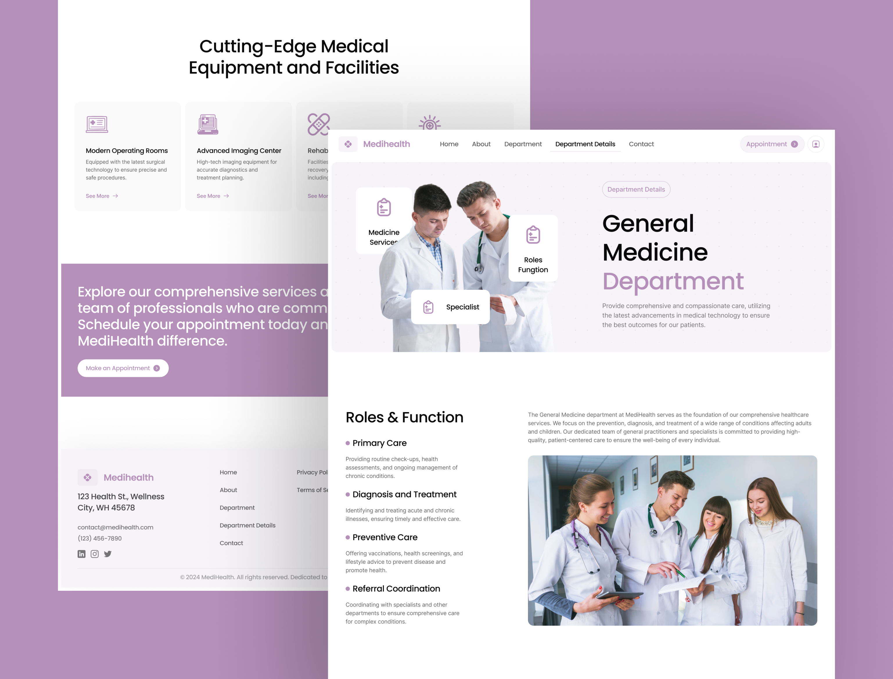 Medihealth – Medical Website UI Figma Template by Ahmad S. Afandi for ...