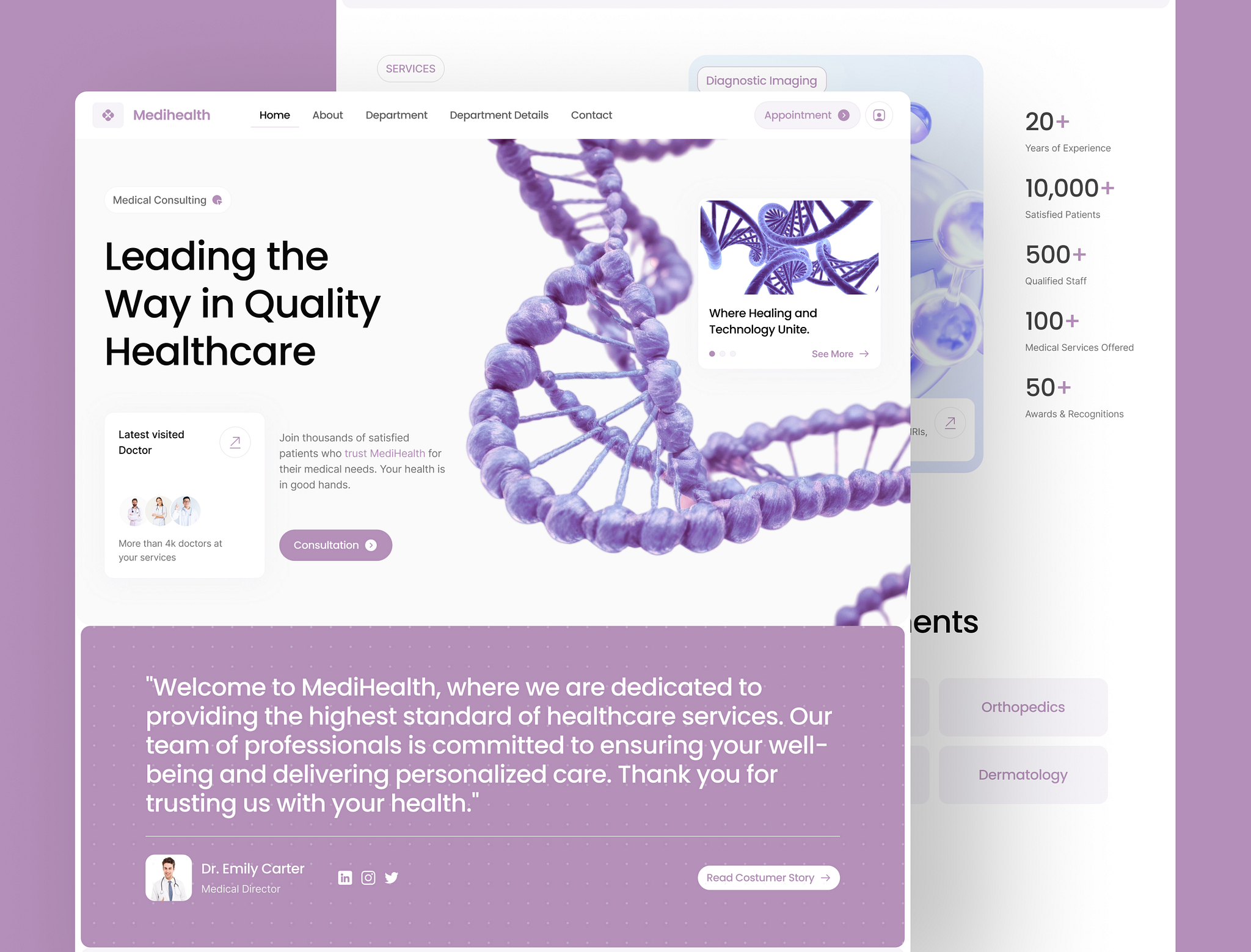 Medihealth – Medical Website UI Figma Template by Ahmad S. Afandi for ...