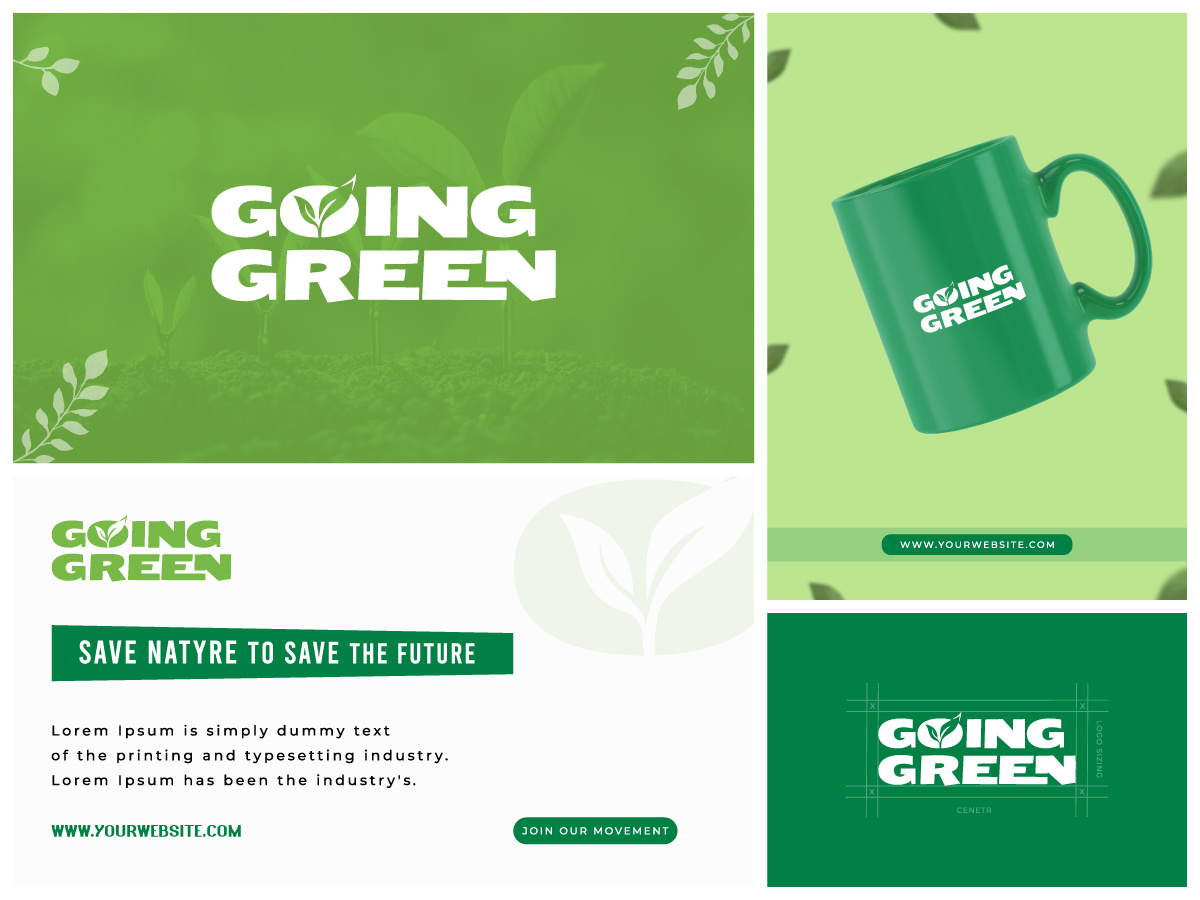 Going Green: Eco-Friendly Text Logo Design by Make Patel on Dribbble